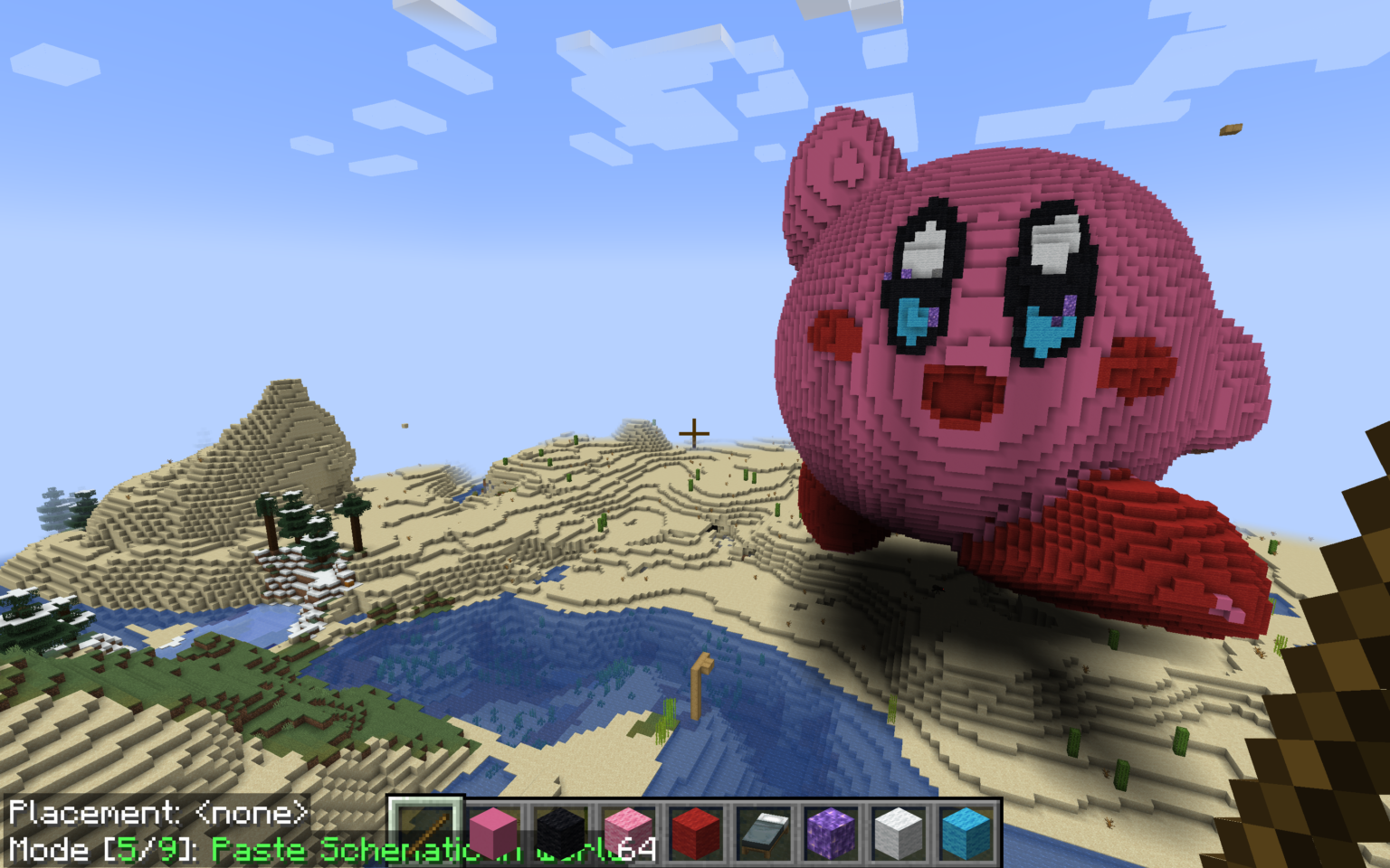 minecraftでカービィ作り｜Litematicaでブロック置き換え方法 | ponponbiyori